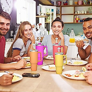 Straw Cover Cap Compatible with Stanley 40/30 oz The Quencher H2.0 Flowstate Tumbler with Handle Straw Topper for Stanley Cup Accessories (Straw Cover Cap - 10mm - 2 Packs - White Cloud)