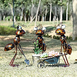Tooarts Metal Ant Garden Decor Sculpture Home Patio Lawn Yard Indoor Outdoor Statue Ornament