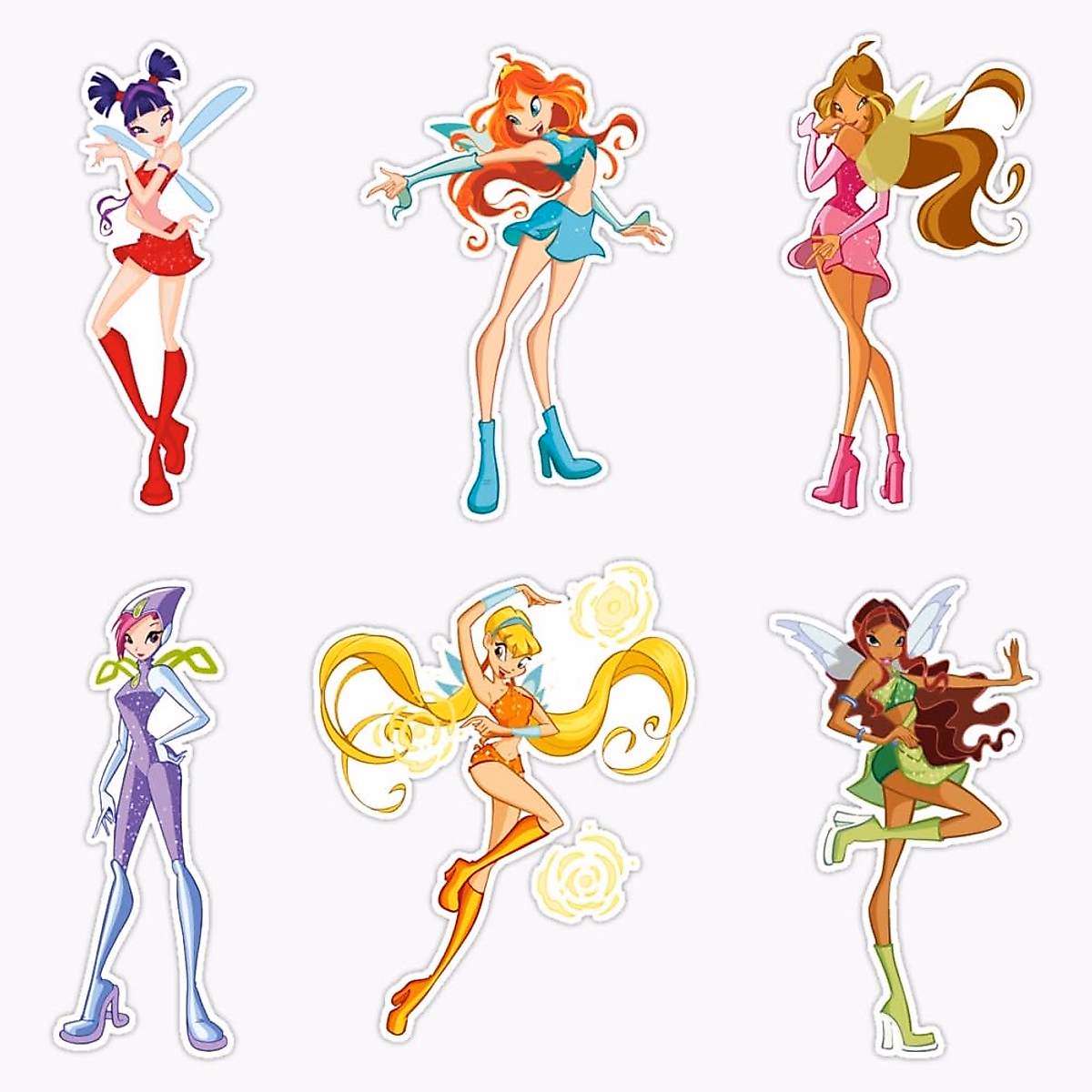 Winx Club Set Believix Sticker Vinyl Waterproof Sticker Decal Car Laptop Wall Window Bumper Sticker 5"
