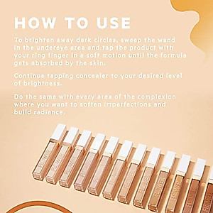 FLOWER BEAUTY Light Illusion Full Coverage Concealer - Diffuse Dark Under Eye Circles + Blurs Blemishes - Weightless Formula + Crease Proof Makeup (Light Medium)