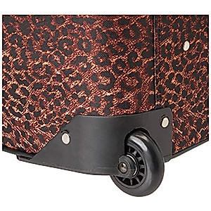 Rockland Vara Softside Upright Luggage, Pink Leopard, 3-Piece Set (20/22/28)