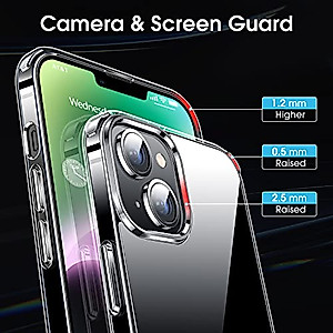 CASEKOO Crystal Clear for iPhone 14 Case & iPhone 13 Case, [Not Yellowing] [Military Grade Drop Protection] Shockproof Protective Phone Case 6.1 inch 2022 (Clear)