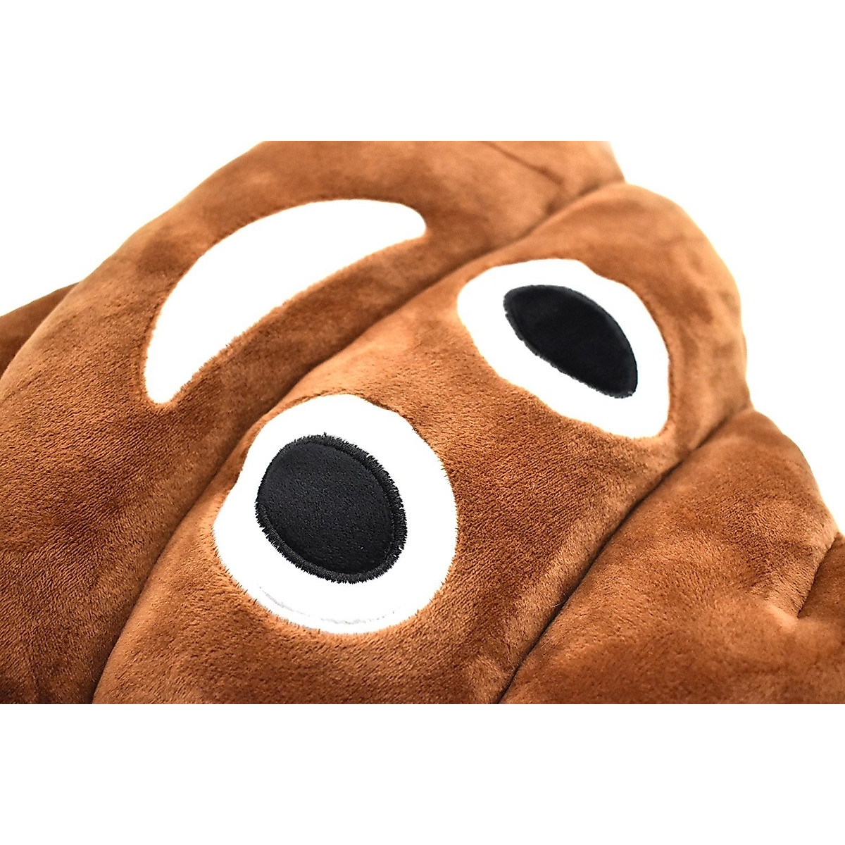 YINGGG 32cm Poop Plush Pillow Round Triangle Emotion Cushion Cute Decorative Stuffed Toy Brown Present for Kids and Friends