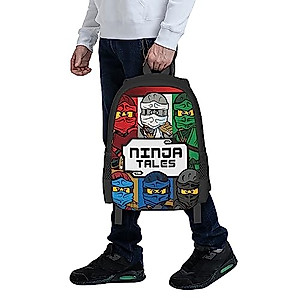 MILX Ninja Anime Backpack 3d Printing Character Pattern Backpack Cartoon Backpack Lightweight Backpack Casual Daypack Ninja Anime Fan Gift