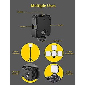 NexiGo Glow Light for Streamers, Enhanced Video Conference Lighting Kit with Webcam Style Clip, Built-in Battery, Dimmable & Rechargeable, for Streaming, Photography, Vlogging