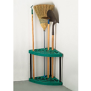 Fox Valley Traders Corner Garden Tool Rack Storage, Green