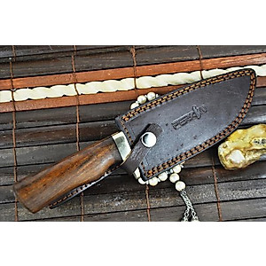 Perkin Price Cut - Custom Handmade Damascus Hunting Knife - Beautiful Bowie Knife