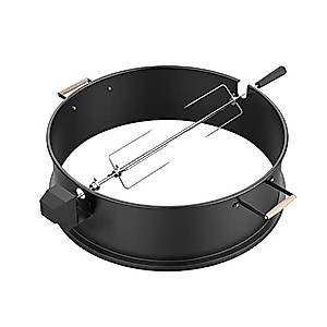 LS'BABQ 22.5 Inch Charcoal Kettle Rotisserie Kit for Weber 22 Inch and 22.5 Inch Kettle Grill, and Other Similar Size Grills,Heavy Duty Grill Rotisserie Kit for Cooking