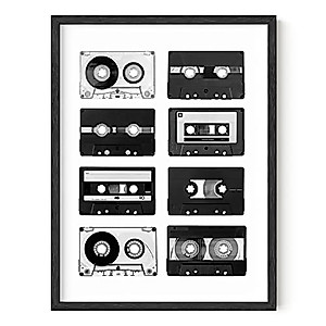 HAUS AND HUES Cassette Tape Posters for Room Aesthetic 90s Retro Posters Vintage Posters for Room Aesthetic Retro Music Decor Music Posters for Walls 90s Room Decor UNFRAMED 12” x 16”
