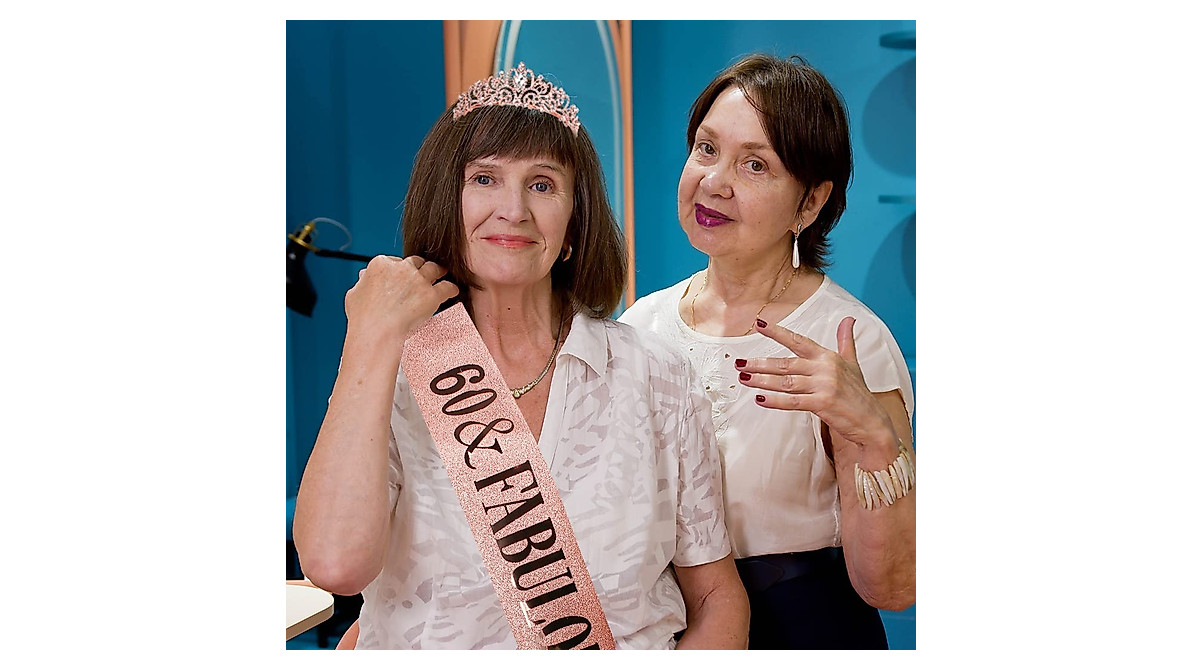 60th Birthday Crown & Sash - AOPRIE Rose Gold Gifts