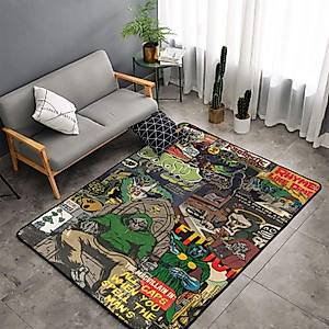 QANCOSI MF Rapper Doom Area Rugs Anti-Slip Ultra Soft Floor Mat Big Rug for Bedroom Living Room Kitchen Home Decor Outdoor/Indoor 60x39 inches