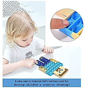 Fidget Sensory Bubble Stress Relief Toy, Fidget Sword Toy for Kids, Pop Push it Silicone Fidget Toys for Autistic Children Anxiety Adult , Autism Special Needs Anxiety Relief Toys