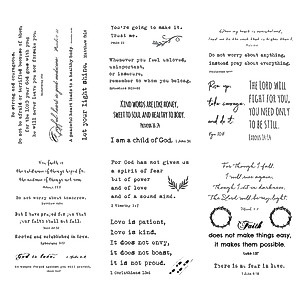Everjoy 60+ Designs Inspirational Christian Quotes Bible Verses Scriptures Temporary Tattoos