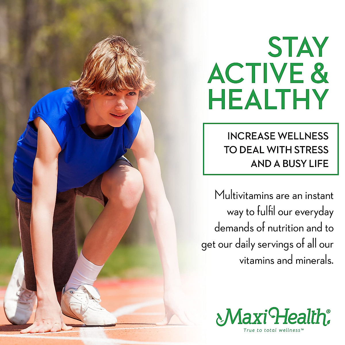 Maxi Health Teen Supreme HIS Vitamins for Teen Boys (120) - Teen Multivitamin for Young Men Ages 12 17 - Daily Teen Vitamins for Height Growth, Nutrition, Energy, Antioxidants & Teen Boy Needs