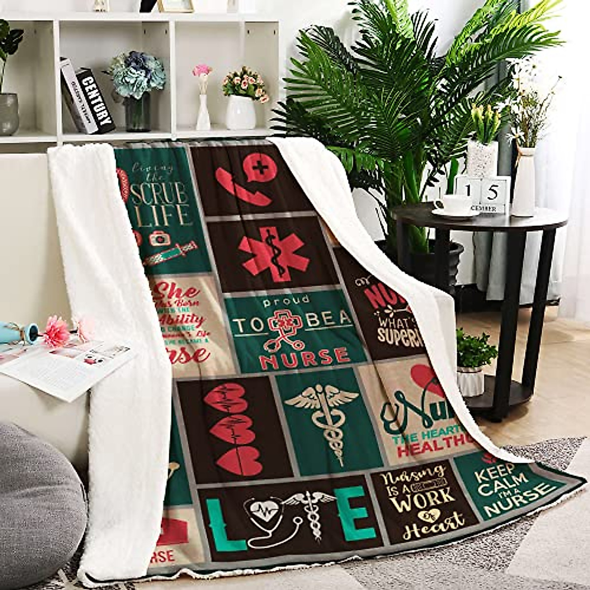 Nurse Gifts Nurse Week Gifts Blanket,Nurse Gifts for Women,Gifts for Nurses,School Nurse Gifts,Nurse Graduation Gifts,Nurse Retirement Gifts Throw Blanket for Bed Office Sofa