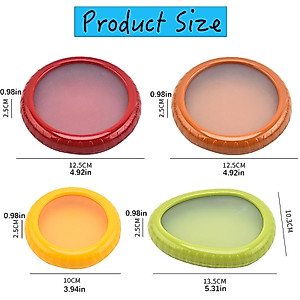 Winb Set of 4 Reusable Fruit and Veggie Savers - Ideal for Avocados, Tomatoes, Apples, Garlic, Onions, and More
