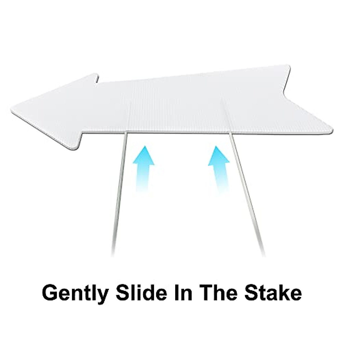 Blank Arrow Signs with Stakes 3 Pack 17 x 6 Inches Wedding Directional Yard Signs with Stakes, This Way Arrow Yard Signs Birthday Party Signs Arrow