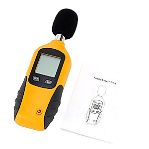 Mengshen Decibel Meter, Digital Sound Level Meter Handheld Audio Noise SPL Meter Tester with LCD Display Measuring 30-130dB (9V Battery Included)