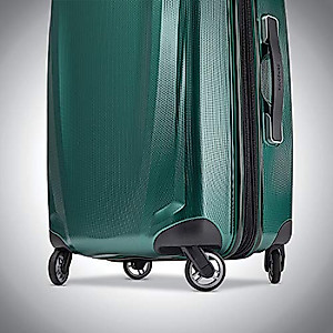 Samsonite Winfield 3 DLX Hardside Expandable Luggage with Spinners, Checked-Large 28-Inch, Emerald