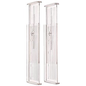 iDesign Plastic Adjustable Deep Drawer Divider, Kitchen, Dresser, Desk, Bathroom and More, The Linus Collection – Set of 4, Expandable 13.25” – 20.75”, Clear