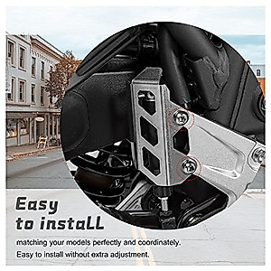 Motorcycle Rear Brake Fluid Reservoir Cap Guard Cover Protector Oil Cup Protection for 19-21 Tenere 700 Rally T7 XTZ700 Motorbike Accessories Parts 2019 2020 2021 (Silver)