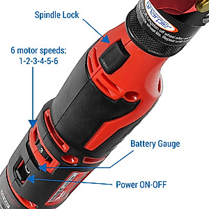 Sharpie DXCL Hand-Held Cordless Tungsten Sharpener Grinder, Adjustable 15°- 45°, Diamond Ground Tapers (Black Ops/Auburn Red)