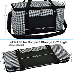Picnic at Ascot 64 Can Capacity Semi Rigid Collapsible Leakproof Cooler- Designed & Quality Approved in the USA