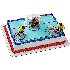 Hockey FaceOff DecoSet Cake Decoration