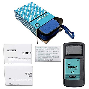 allsun Digital EMF Tester Electromagnetic Radiation Meter Electromagnetic Field Wave Detector Magnitude Detector Handheld LCD Household Dosimeter