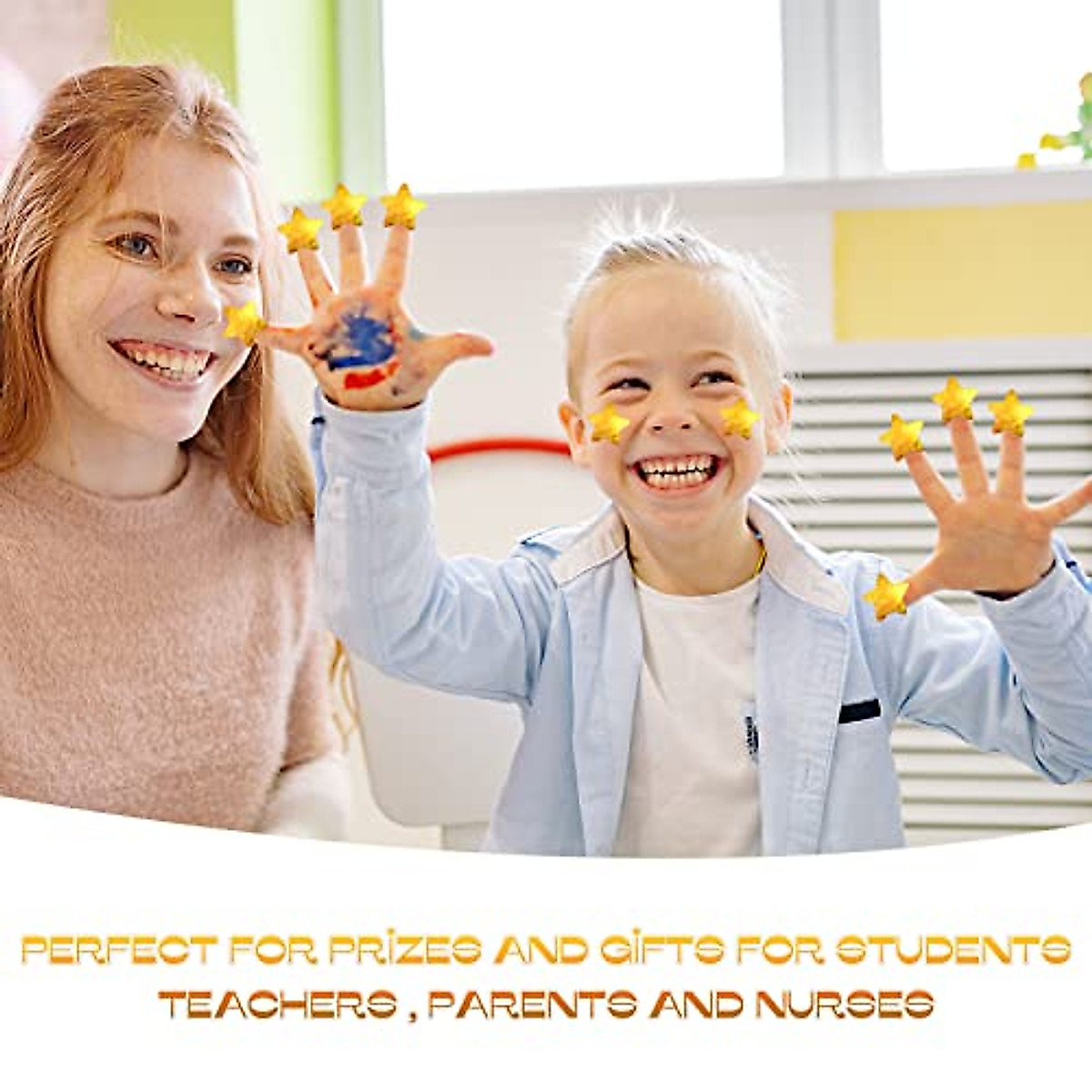 BLMHTWO 500pcs 1 Inch Star Stickers Gold Star Stickers Gold Stickers Foil Holographic Self-Adhesive Star Stickers for Kids Reward Behavior Chart Student Planner Classroom Teacher Supplies