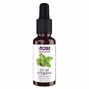 NOW Essential Oils, Oil of Oregano, 25% Blend of Pure Oregano Oil in Pure Olive Oil, Comforting Aromatherapy Scent, Steam Distilled, Vegan, Child Resistant Cap, 1-Ounce