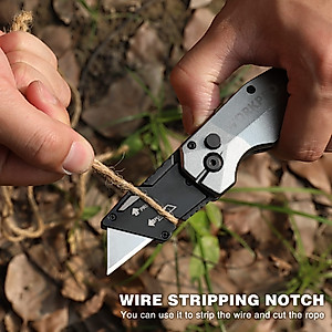 WORKPRO Folding Utility Knife, Heavy Duty Metal, Quick Open Axis Lock Box Cutter, Quick Change Blade Razor Knife, 1PC with 10 Extra SK5 Blades