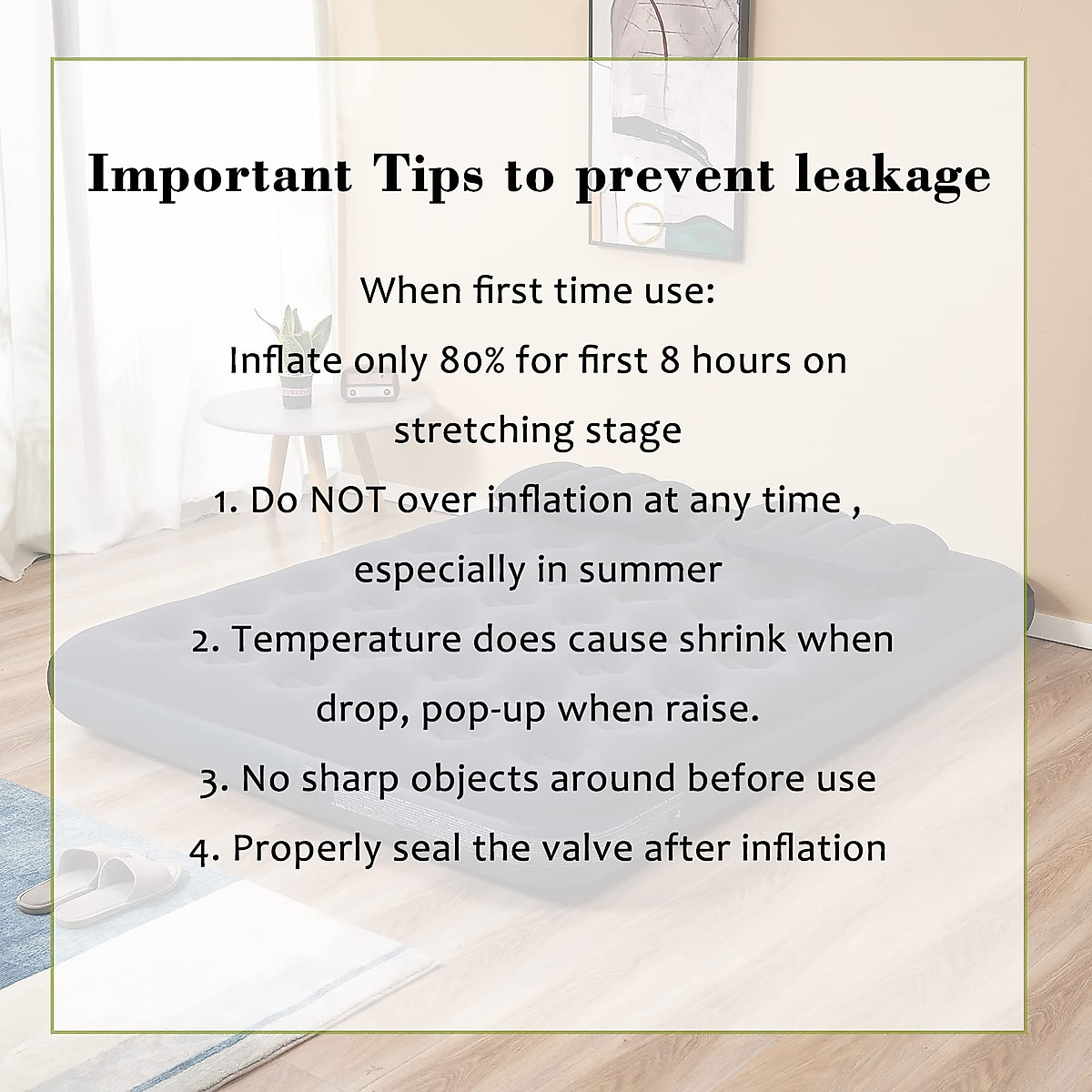 DIMAR GARDEN Single Size Air Mattress Inflatable Camping Bed Sleeping Pad,Include Pump