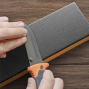 Sharp Pebble Complete Sharpening Stone Set- Dual Grit Whetstone 1000/6000 - Bamboo Leather Strop - Waterstone Knife Sharpener with Non Slip Bamboo Base, Angle Guide & Green Polishing/Honing Compound
