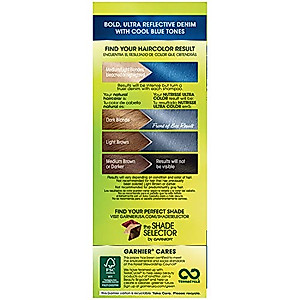 Garnier Nutrisse Ultra Color Nourishing Hair Color Creme, DN1 Light Cool Denim (Packaging May Vary), 1 Count