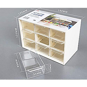 ReachTop Desk Craft Organizer Storage with Removable Mini 9 Drawers Holder for Office Home Collection Caddy Small Belongings Art Craft, Wall Mounted, White