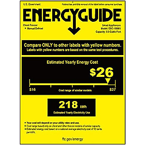 Smad Deep Chest Freezer 5 Cu.ft Low Noise Top Open Freezer with Removable Hanging Basket Auto Hold Door Hinges Front Drain, White