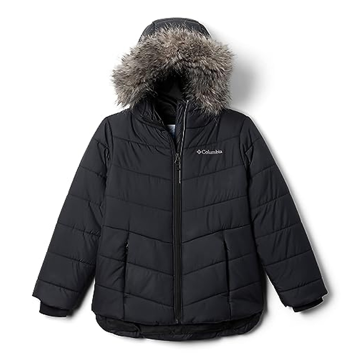 Columbia Youth Girls Katelyn Crest II Hooded Jacket, Black, X-Large