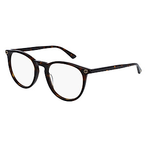 Gucci Oval Eyeglasses GG0027O 002 Havana 50mm 0027