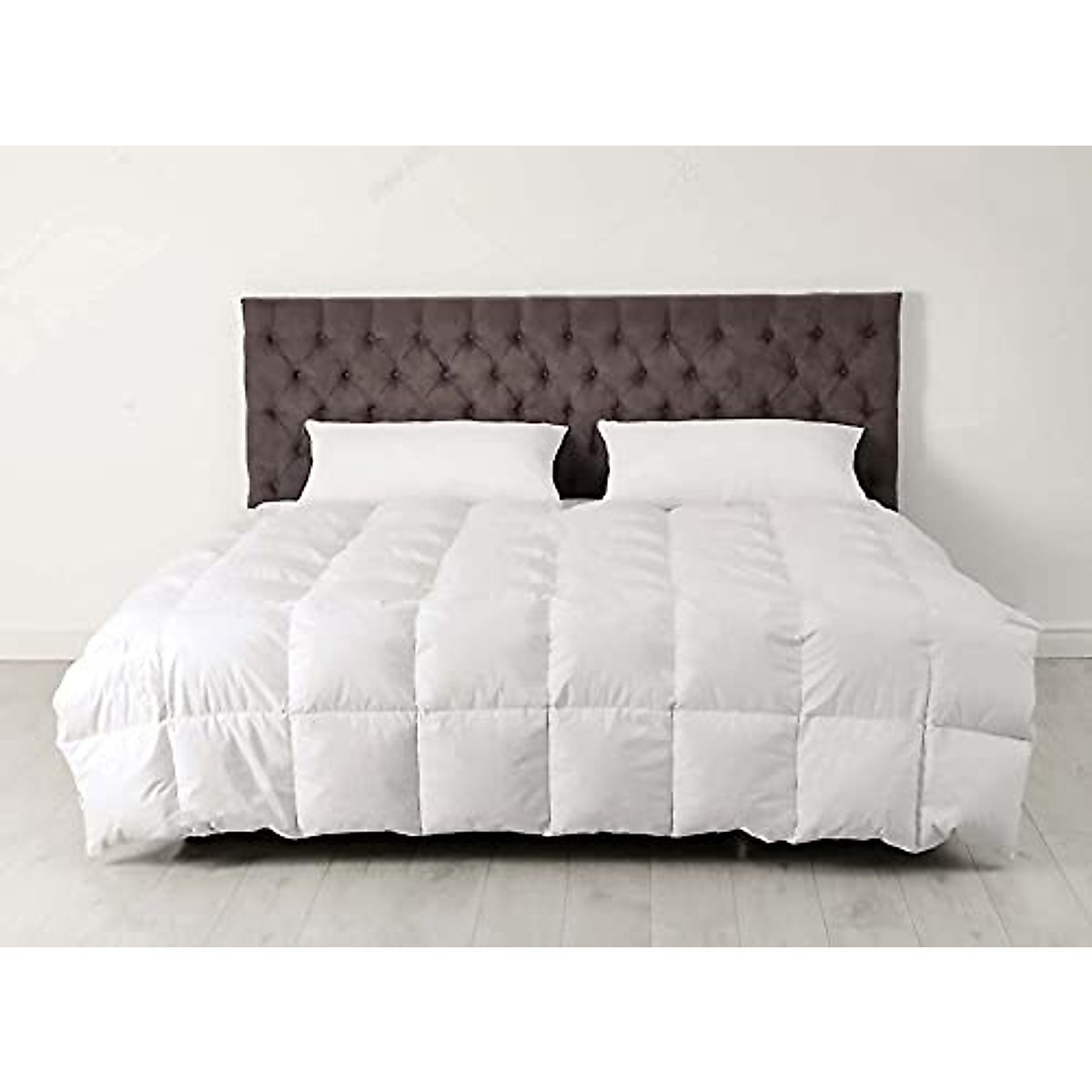 WHITEWRAP Down Alternative Comforter Queen | White | All Season Corner Duvet Tabs | Fluffy, Plush Microfiber Fill, Machine Washable, Duvet Insert | Stand Alone Comforter, Box Stitched