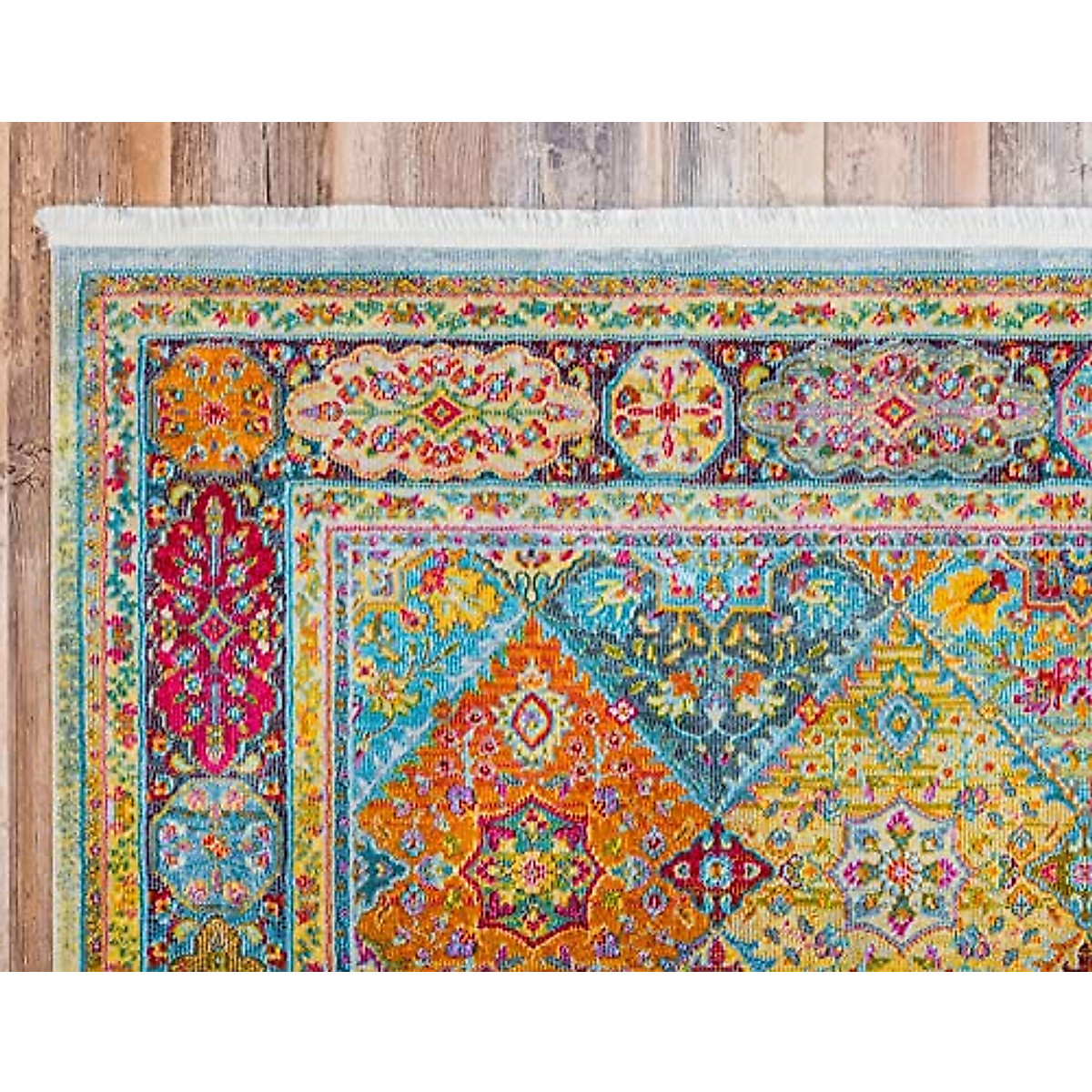 Unique Loom Baracoa Collection Area Rug - Marta (10' x 13' 1" Rectangle, Multi/ Burgundy)