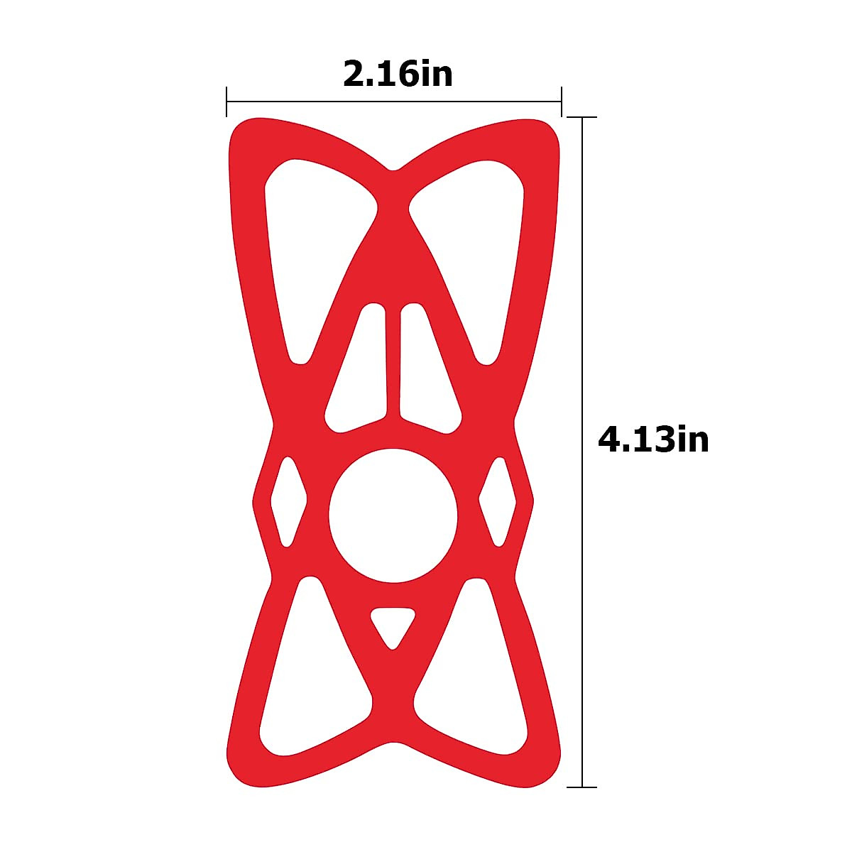 AICEL 4PCS Bike Phone Holder, Silicone Motorcycle Cell Phone Mount, X Web Grip Tether Elastic Strap for Smart Phone, Accessories Replacement Parts for Bicycle Motorcycle Handlebar (Red)