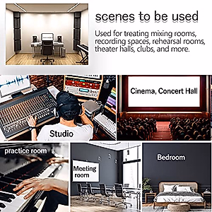 Acoustic Foam Bass Traps -12 Pack Wall Corner Studio Foam Blocks 12" X 7" X 7" Low-Frequency Sound Absorption Material for Home Studio and Theater etc. (12 Pack, Bass traps)