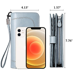 BOSTANTEN Genuine Leather Bucket Handbag Designer Hobo Shoulder Bags Tote Purses and Handbags Set with Clutch Purses and Womens Wallet Genuine Leather Large Capacity Wristlet Clutch Purse Credit Card