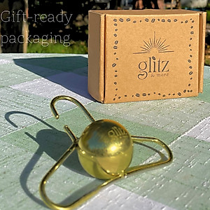 Glitz and More Stainless steel Chilling Coffee Espresso Ball for Coffee Lovers Gold Silver Java Ball Brew Chilling Ball (Gold)
