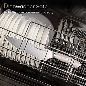 Knife Set, Astercook 15 Pcs Luxurious Kitchen Knife Set with Block, High Carbon German Stainless Steel Knife Block Set