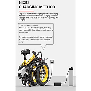 Wakbalxc 1000W Folding Electric Mountain Bike - 20'' Fat Tire Electric Bike for Adults Off-Road, City E-Bike All-Terrain Commuter Electric Bicycle with 48V 20Ah Removable Battery