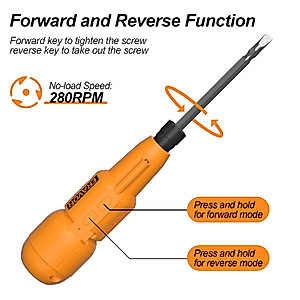 ERAVOR 3.6V Electric Screwdriver Cordless, Rechargeable Power Screwdrivers Set With Tool Bag, Cordless Screwdriver Tool Kit w/LED, 1/4" Hex Magnetic Bit Holder, Automatic Manual Use for Home Repairs
