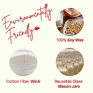 Nika's Home Hot Buttered Popcorn Soy Candle 12oz Mason Jar Non-Toxic White Soy Candle Handmade, Long Burning 50-60 Hours Highly Scented All Natural, Clean Burning Candle Gift Décor