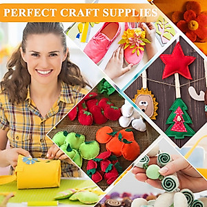 Red Felt Fabric 36" X 36"(1 Square Yard), 1.6mm Thick Soft and Durable Flexible Craft Felt by The Yard for Sewing DIY Art Craft Project Decorations